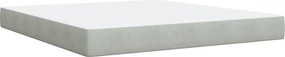 Box spring postel s matrací světle šedá 180x200 cm samet 3286384