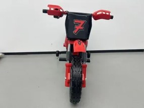 AIYAPLAY Elektrická dětská motorka 12 V se 2 odnímatelnými pomocnými koly, 2 motory, zadní odpružení, hudba, 3 km/h, 3-6 let, červená