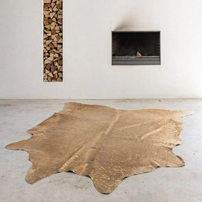 Zlatý koberec z hovězí kůže Gold Cow - 150*250*0,3cm