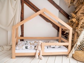 Woodisio Domečková postel EMA Variant: 160 x 90, Barva: Přirodní dřevo