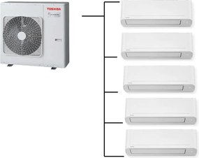 Klimatizace Toshiba Yukai 1+5 ( 2,5kW + 2,5kW + 2,5kW + 2,5kW + 2,5kW. ) Multi-split R32