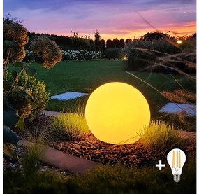 LED Venkovní lampa GLOBO 1xE27/9W/230V pr. 30 cm IP44