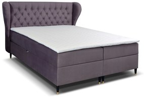 Kontinentální postel 140 cm Ortun (fialová). 1033264