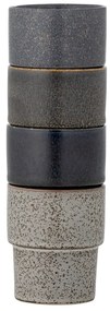 Hnědé šálky v sadě 4 ks na espresso z kameniny 150 ml Ewan – Bloomingville
