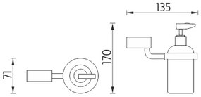 Nimco Dávkovač tekutého mýdla, pumpička plast chrom Bormo BR 11031C-26