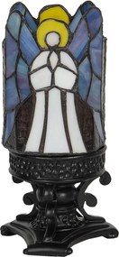 Vitrážová stolní lampa Tiffany Ange – Ø 14*21 cm E14/max 1*25W