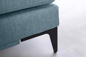 Designová rohová sedačka Sashanique 313 cm petrolejový samet - pravá