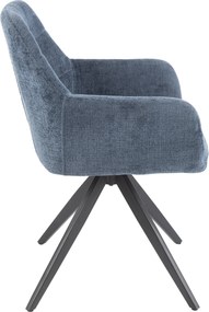 Modrá jídelní židle Louna - 56*58*85 cm