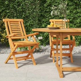 Skládací zahradní židle 2 ks 56x63x90 cm masivní teakové dřevo,  362756