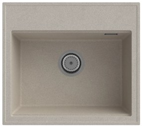 Gamma Modern 5055, 1-komorový granitový dřez 560x500x210 mm, béžová, GMA-ZM-55-B