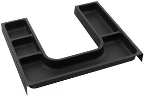 Sapho LINDO "U" organizér 372x36x323mm, plast, antracit LD001