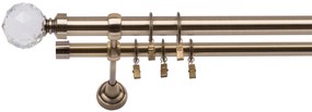 Dvouřadá Garnýž Belluna 25/19 mm starožitné zlato 320 cm