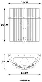Globo 15698W - Nástěnné svítidlo GORLEY 1xE27/60W/230V černá
