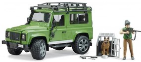 Bruder 02587 Land Rover Defender, figurka myslivce a psa