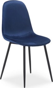 Casarredo - Komfort nábytek Jídelní židle FOX VELVET modrá/černá