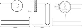 Sapho Sapho, LARISSA držák toaletního papíru, černá/zlato mat, WS017BG