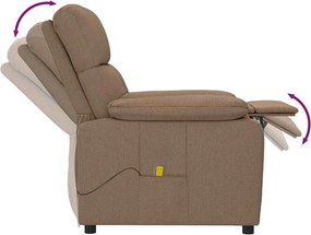Masážní křeslo hnědé textil 289676