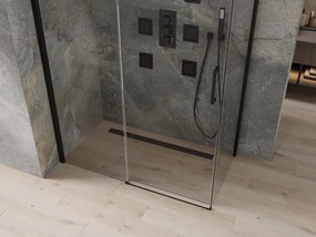 Mexen Omega sprchový kout 160x80cm, 8mm sklo, černý profil-čiré sklo, 825-160-080-70-00