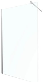 Novoterm Sprchová zástěna Walk-in NV-Alfa 90 TR, chrom/transparent - bez vaničky