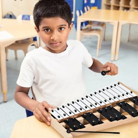 Costway 27 Note xylofon se 2 paličkami a přenosnou taškou Glockenspiel Ruční