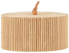 IB LAURSEN Bambusový úložný box Oval, přírodní barva