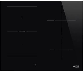 Smeg Indukční varná deska se 4 varnými zónami a dotykovým ovládáním, 60 cm, SI1M4644D, černá SI1M4644D