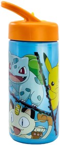 Sportovní láhev na pití Pokémon s brčkem - 410 ml