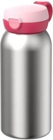 Růžová/ve stříbrné barvě kovová dětská termoska 500 ml Campus – Mepal