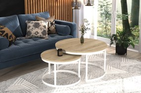 ADRK Furniture Konferenční stolek 2v1 OKIN CT-OKI-W-S