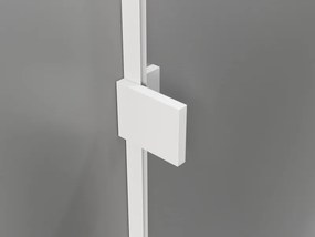 Mexen Lunar-B L, sklápěcí sprchový kout levý 90 x 70 cm, 8mm čiré sklo, bílý profil, 832L-090-070-20-00-L