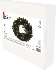 LED vánoční věnec EMOS DCTW05 ZY2244 2xAA vnitřní použití teplá bílá