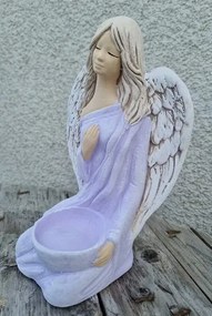 Andělka WERONIKA na svíčku - fialová