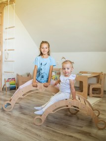 Woodisio Houpačka s deskami LULU maxi Barva: Barevná - růžová