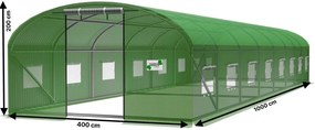 Fóliovník s 8 segmenty STRETCH 1000x400 cm zelený