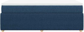 Box spring postel s matrací modrá 90x190 cm textil 3285538