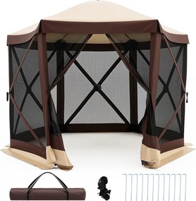 Costway Vyskakovací pavilon pro 4-6 lidí skládací pavilon s 6 moskytiérou