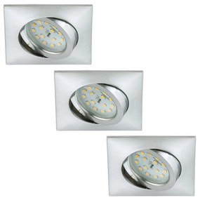 Briloner | Briloner 6997-039 - SADA 3x LED Koupelnové podhledové svítidlo LED/5W/230V IP23 | BL0999