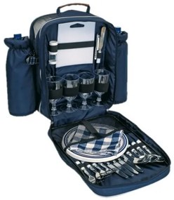 Piknikový batoh pro 4 osoby - modrý