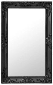 Nástěnné zrcadlo barokní styl 50 x 80 cm černé 320323