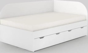 Dřevona - Elitte Dětská postel REA GARY 120x200 s úložným prostorem, pravá, BÍLÁ