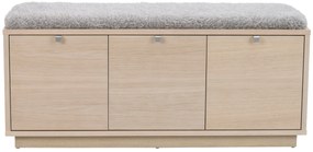 Rowico světle hnědá lavice s úložným prostorem CONFETTI a šedým sedákem 106 cm 103768