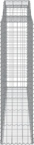 Klenuté gabionové koše 5 ks 300x50x180/200cm pozinkované železo 3146776