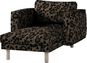 Potah na IKEA Norsborg šezlong s loketními opěrkami barva béžová látka pletený vzor, vzorované