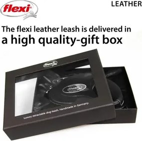 Flexi Leather M pásek 5m černá kůže / Vodítko