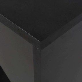 Barový stůl s pohyblivým regálem černý 138 x 39 x 110 cm 280223