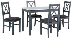 Jídelní stůl MAX 2 doprava zdarma deska stolu bílá, nohy stolu olše