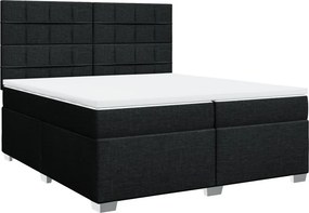 Box spring postel s matrací černá 200x200 cm textil 3290597