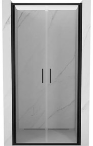 Mexen Exo sprchové dveře dvojité křídlové 70 cm, transparentní, černé - 814-070-000-70-00