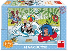 DINO Puzzle baby maxi 24 dílků Krtek ve vodě (Krteček) 66x47cm skládačka dn350298
