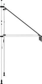 Ručně zatahovací markýza 150 cm antracitová 143687